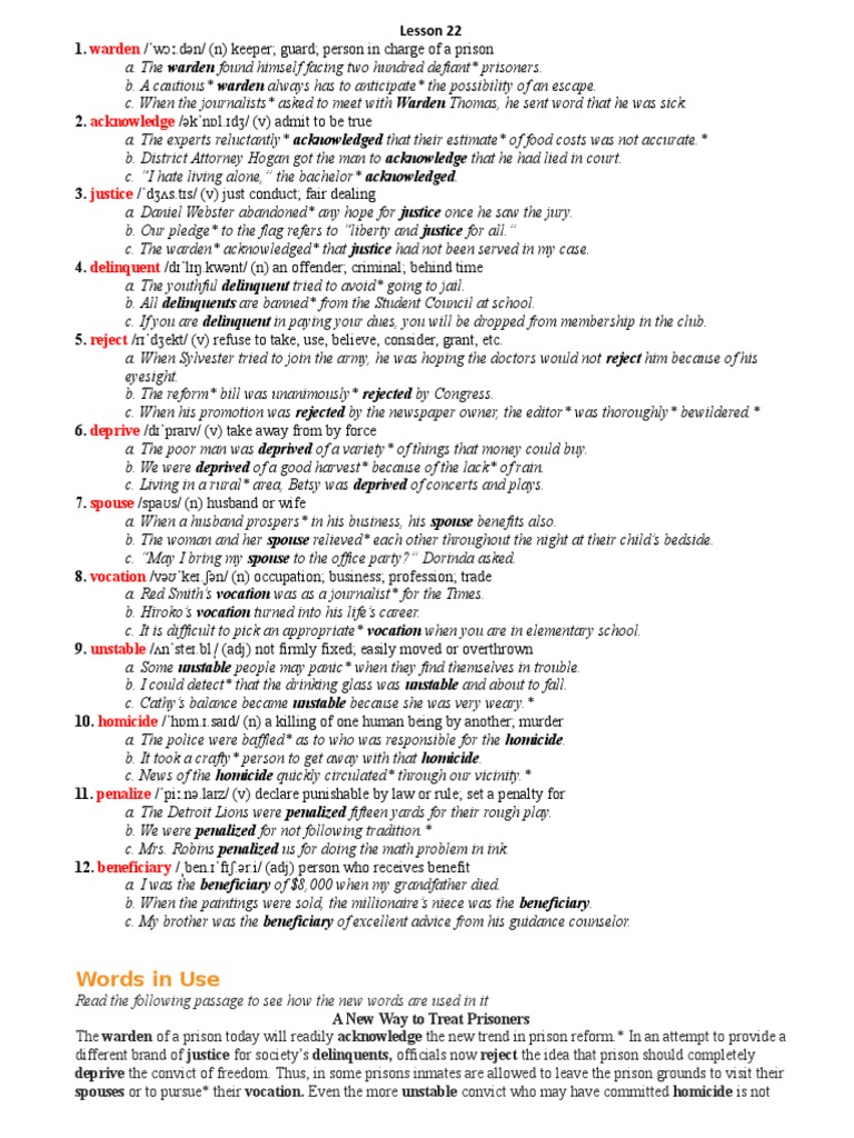 Lesson 22 | PDF | Prison | Crime & Violence