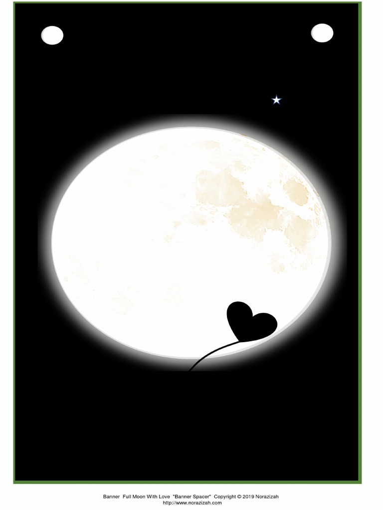 Printable Arabic Jawi Alphabet Banner Full Moon With Love | PDF