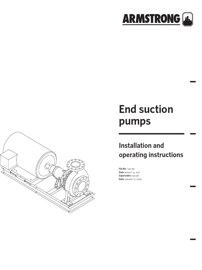 End Suction Pump Installation Guide | PDF | Pump | Valve