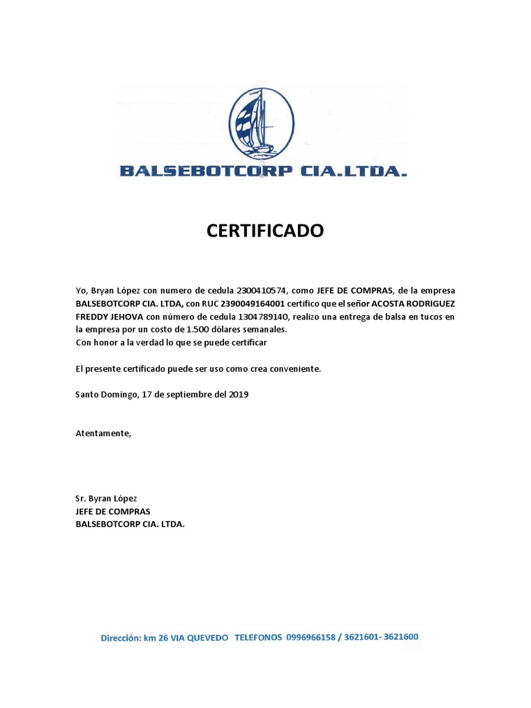 Certifica Modelo | PDF