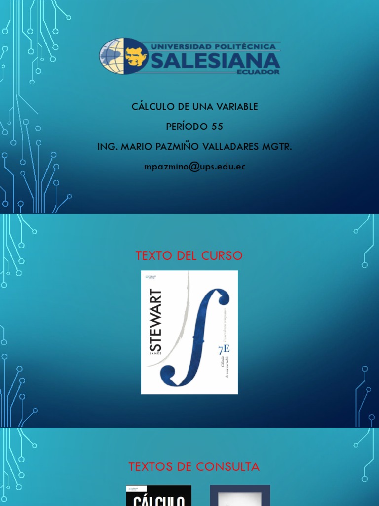 Presentacion Calculo I | PDF | Integral | Derivado