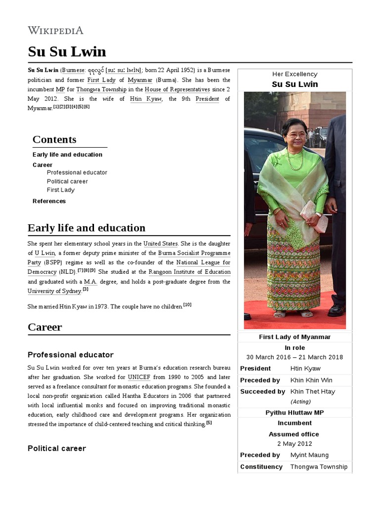 Su Su Lwin | PDF | Politics Of Myanmar | Myanmar