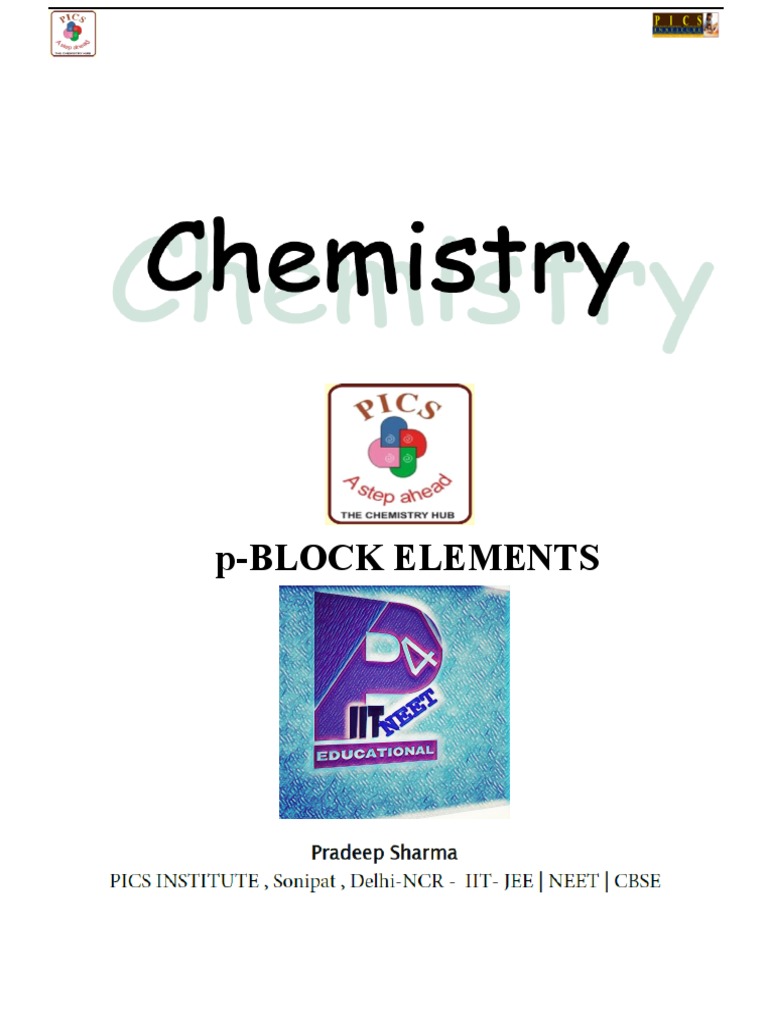 P Block Elements | PDF | Covalent Bond | Chlorine
