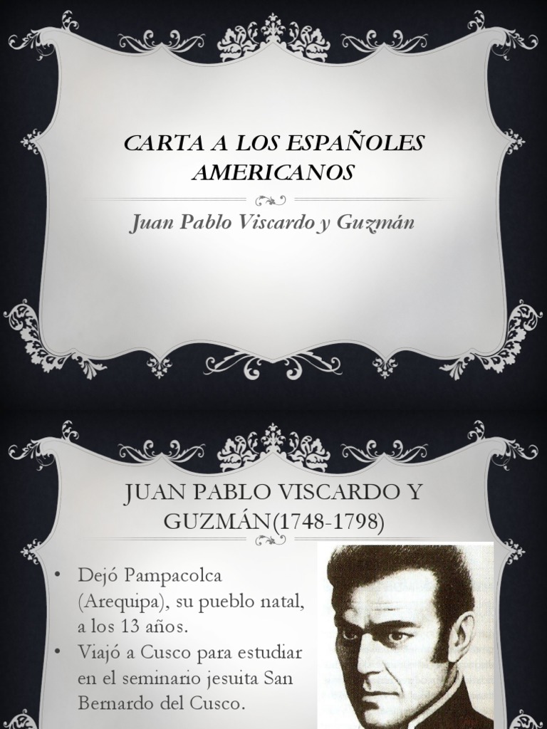 Carta A Los Españoles Americanos - PPSX | PDF | Sociedad de jesus | España