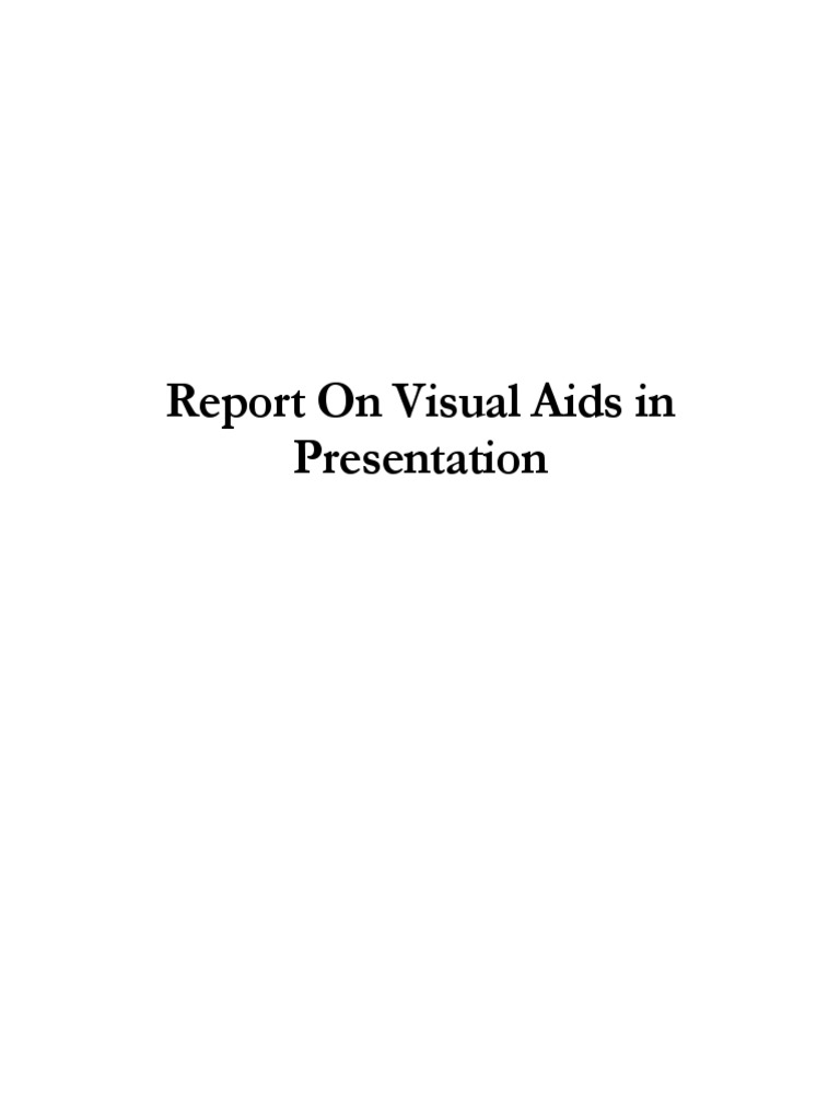 Report On Visual Aids in Presentation PDF | PDF | Typefaces | Information