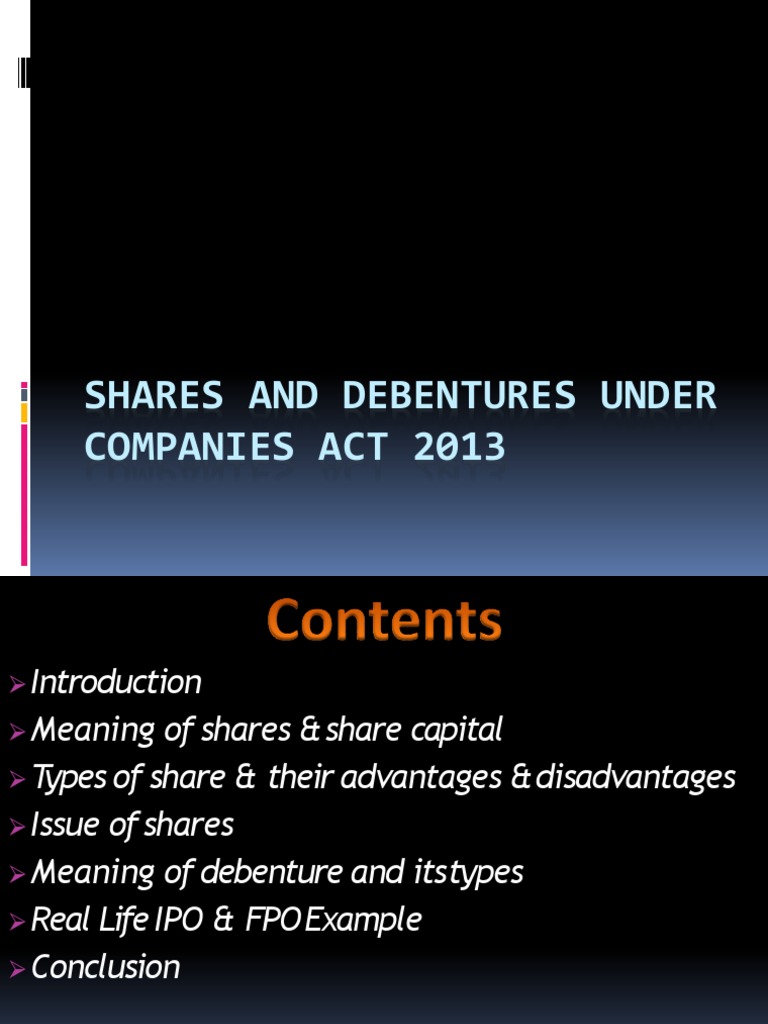 Shares and Debentures | PDF | Preferred Stock | Stocks