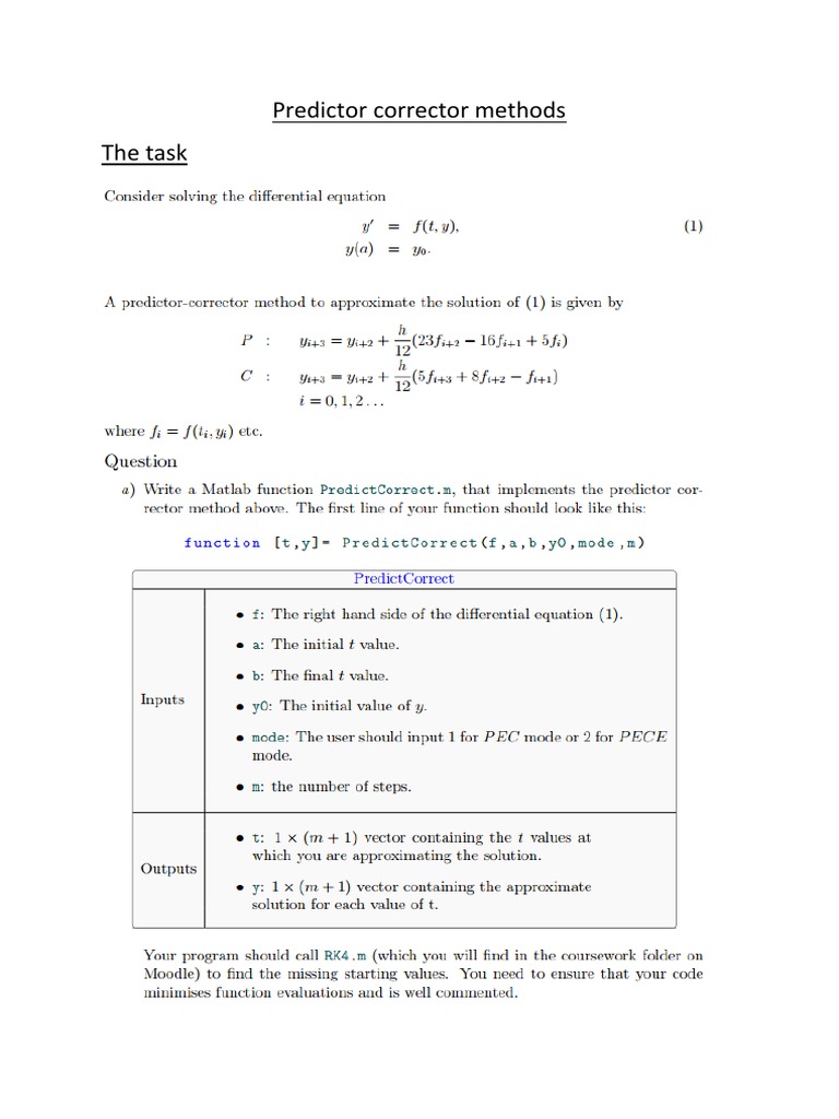 Predictor Corrector Methods | PDF