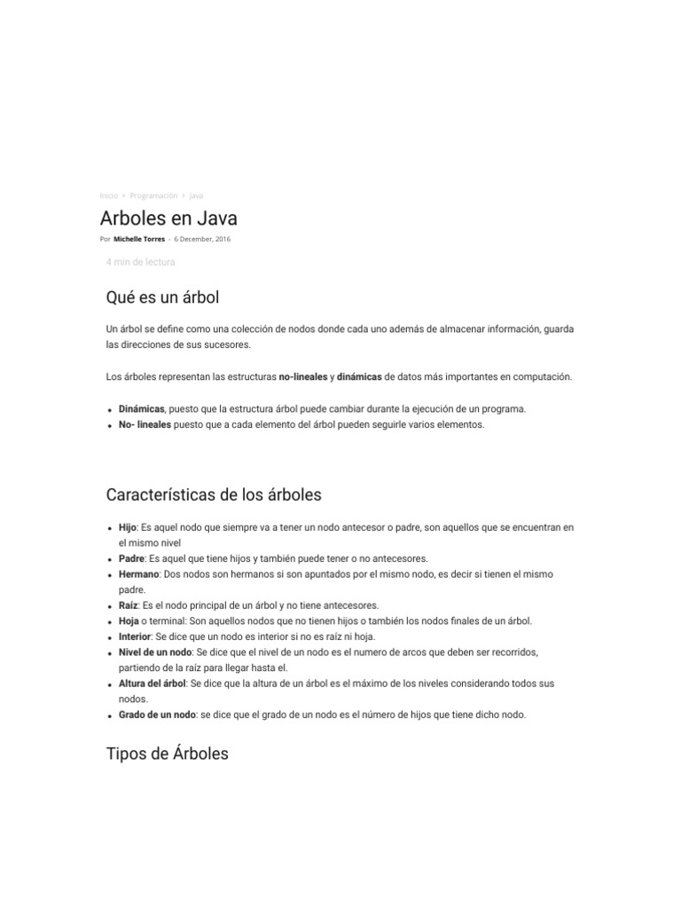 Arboles en Java | PDF | Datos de computadora | Algoritmos y Estructuras de Datos