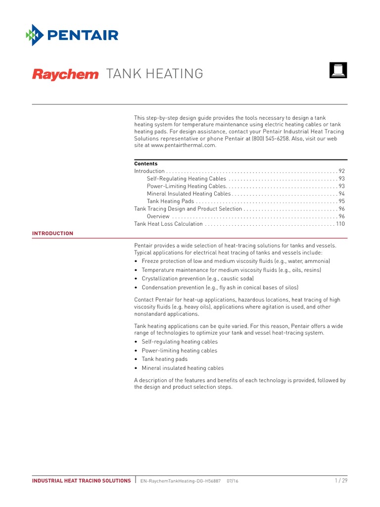 Tank Heating: Industrial Heat Tracing Solutions | PDF | Hvac | Heat ...
