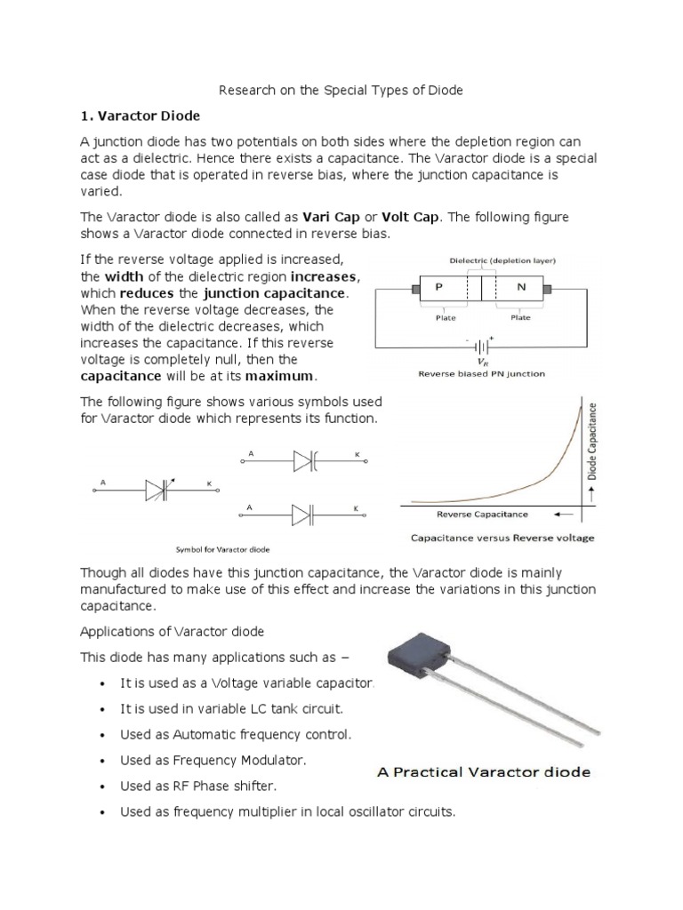 Varactor Diode | PDF | Diode | P–N Junction