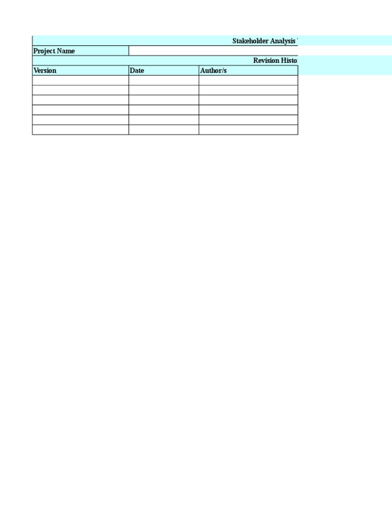 Stakeholder Analysis Template | PDF | Stakeholder (Corporate ...