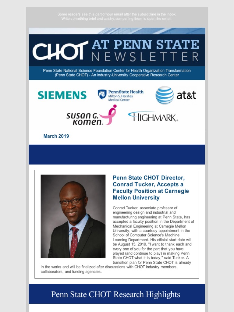 Penn State CHOT Research Highlights: March 2019 | PDF | Pennsylvania ...