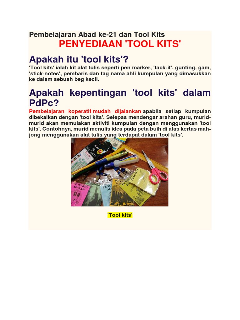 TOOL KIT Pembelajaran Abad Ke | PDF