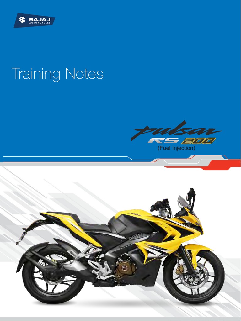 Training Note With Cover Page P200 RS | PDF | Motor Oil | Headlamp