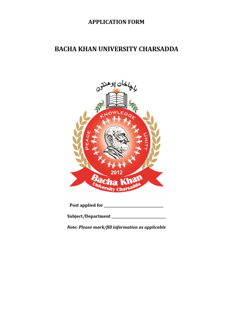 BKUC Job Application Form | PDF | Doctor Of Philosophy | Academia
