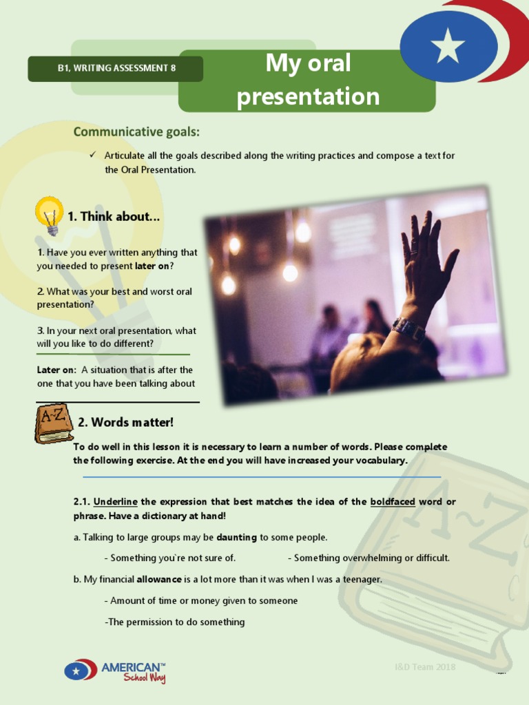 B1 Oral Presentation Guidelines | PDF | Question | Epistemology
