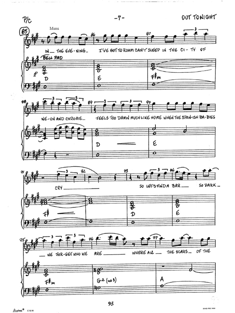 Rent - Vocal Score-98 | PDF