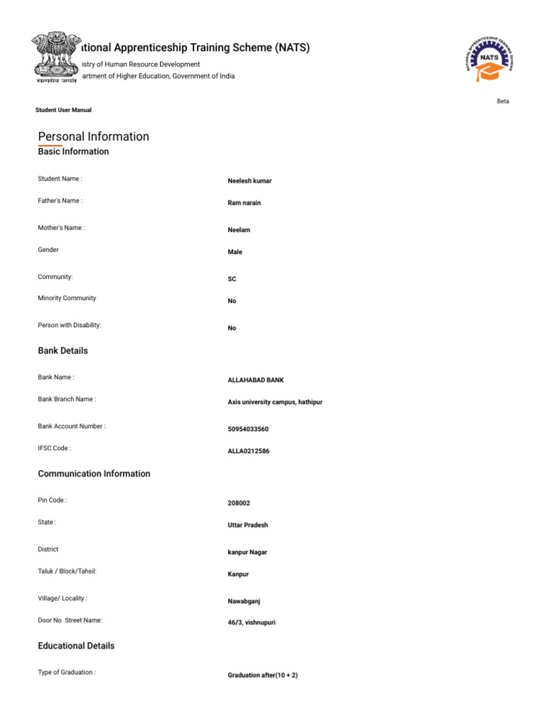 National Apprenticeship Training Scheme (NATS) PDF | PDF ...