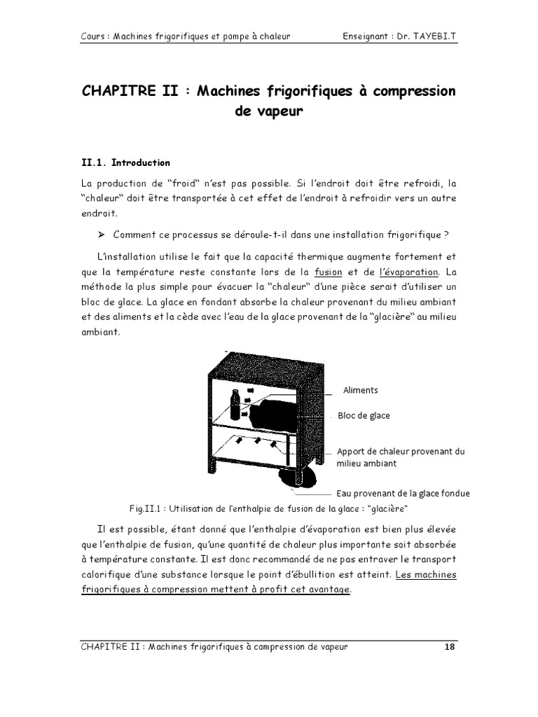 Machines Frigorifiques à Compression | PDF | Réfrigération | Réfrigérateur