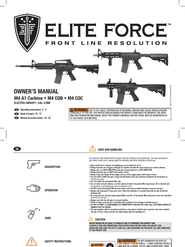 Manual Elite Force 2279300 2279301 2279302 2279310 2279311 2279312 ...