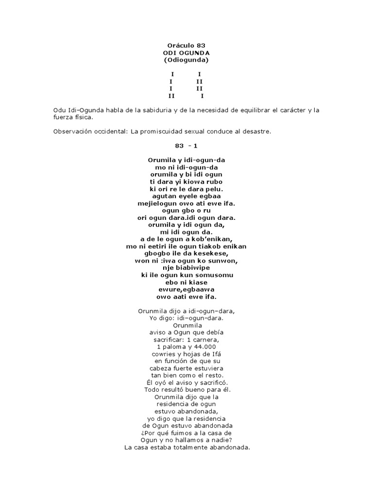 Odi Irete | PDF | Adivinación | Santeria
