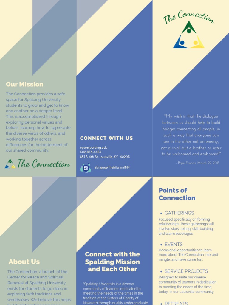 Trifold - The Connection | PDF | World View | Behavior Modification