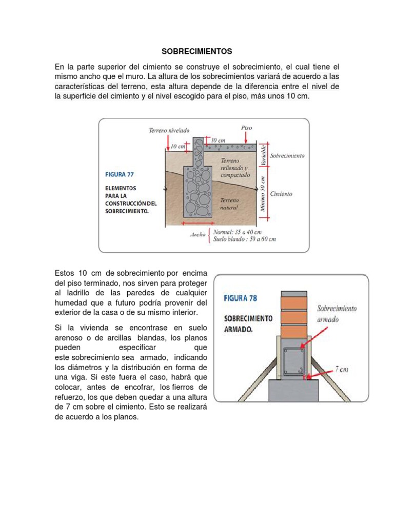Sobrecimientos | PDF | Hormigón | Fundación (Ingeniería)