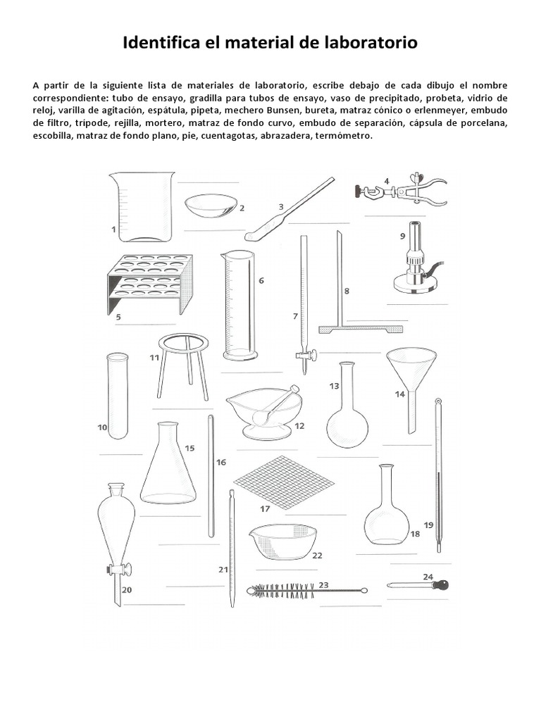 Identifica El Material de Laboratorio | PDF