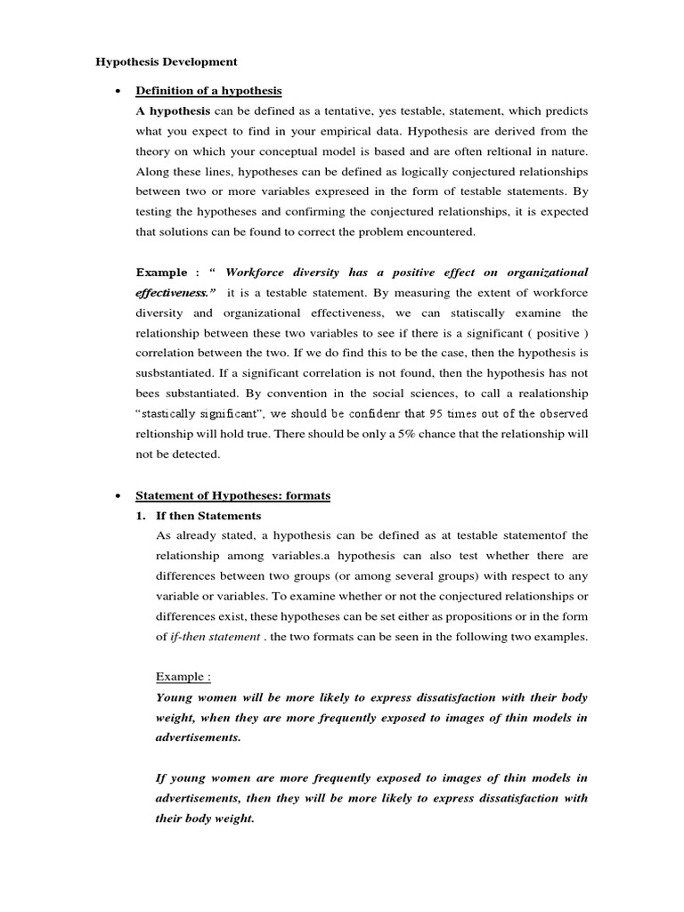 Hypothesis Development Makalah | PDF | Null Hypothesis | Hypothesis