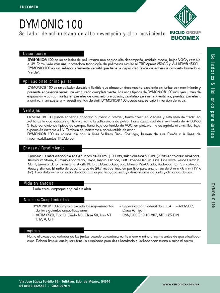 Dymonic 100 | PDF | Aluminio | Agua