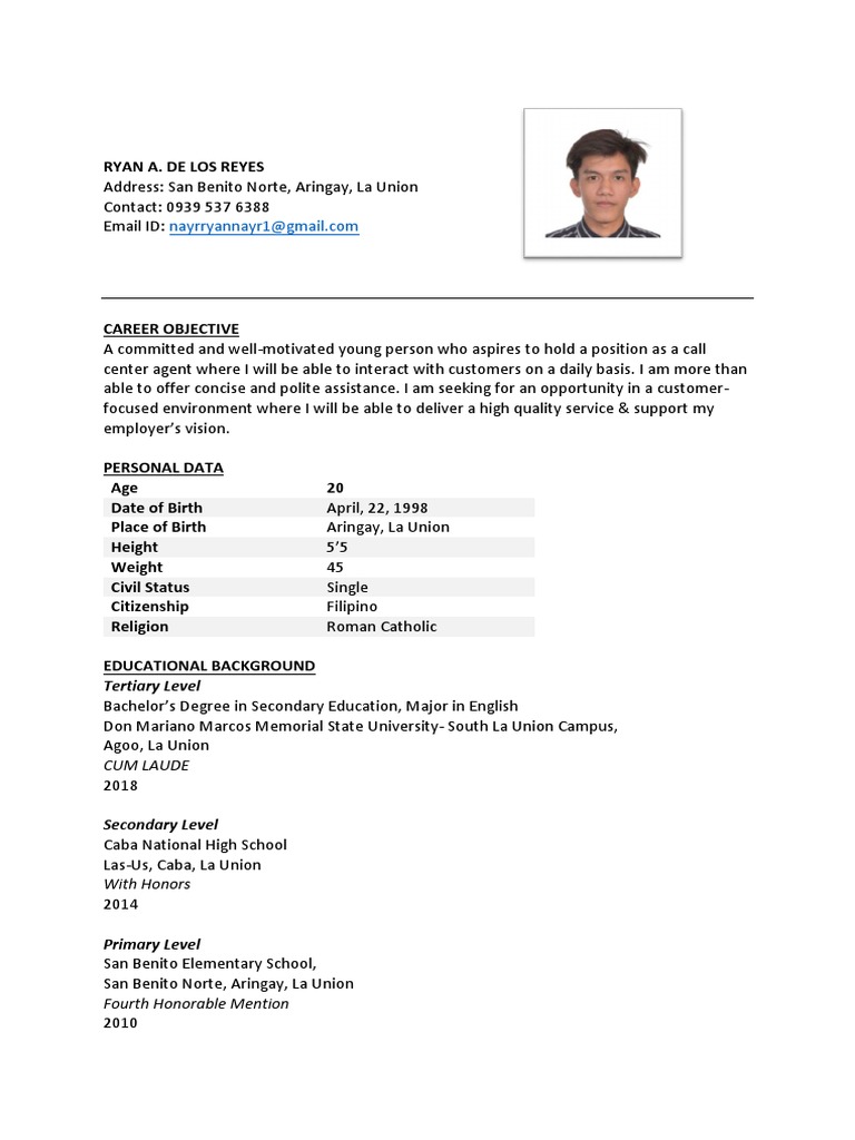 Resume Sample | PDF | English As A Second Or Foreign Language | Teachers