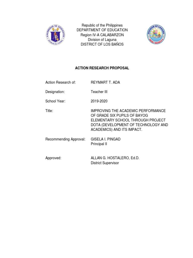 Action Research 2019-2020 | PDF