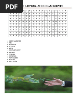 Sopa de Letras de Cuidado Del Medio Ambiente | PDF