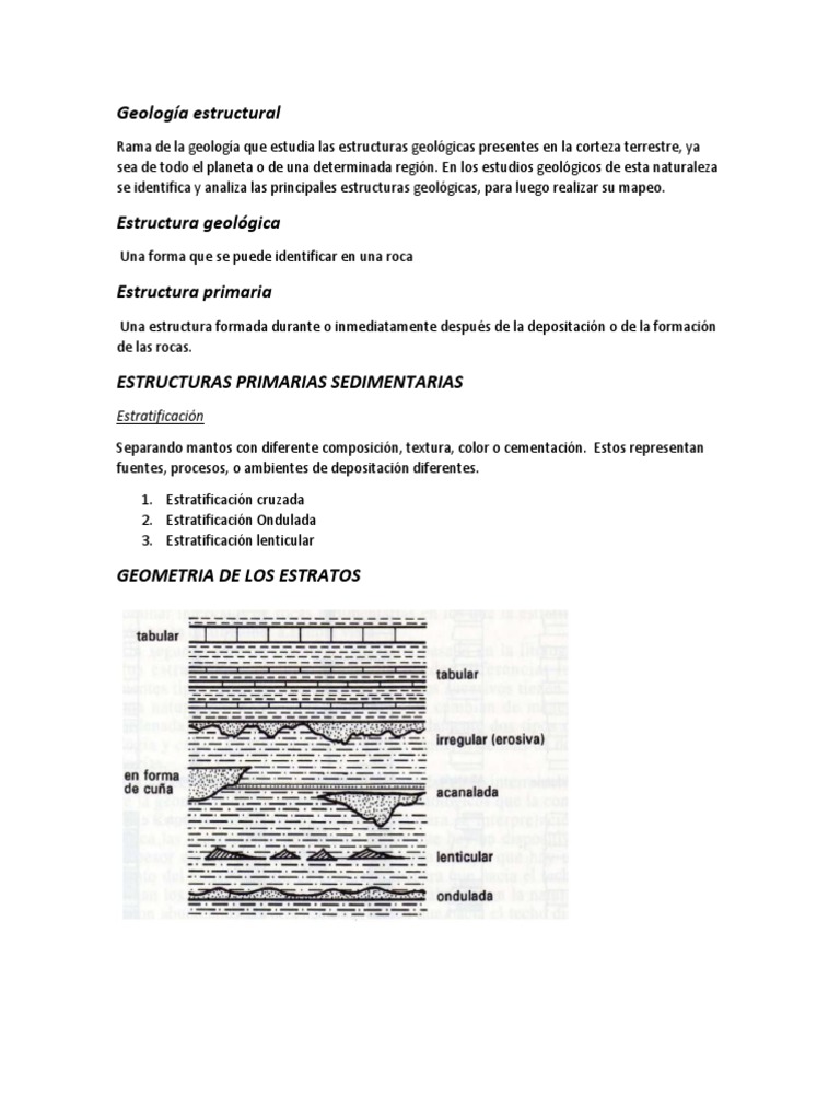 Estructuras Geológicas y Tectónicas | PDF | Falla (geología) | Estrato