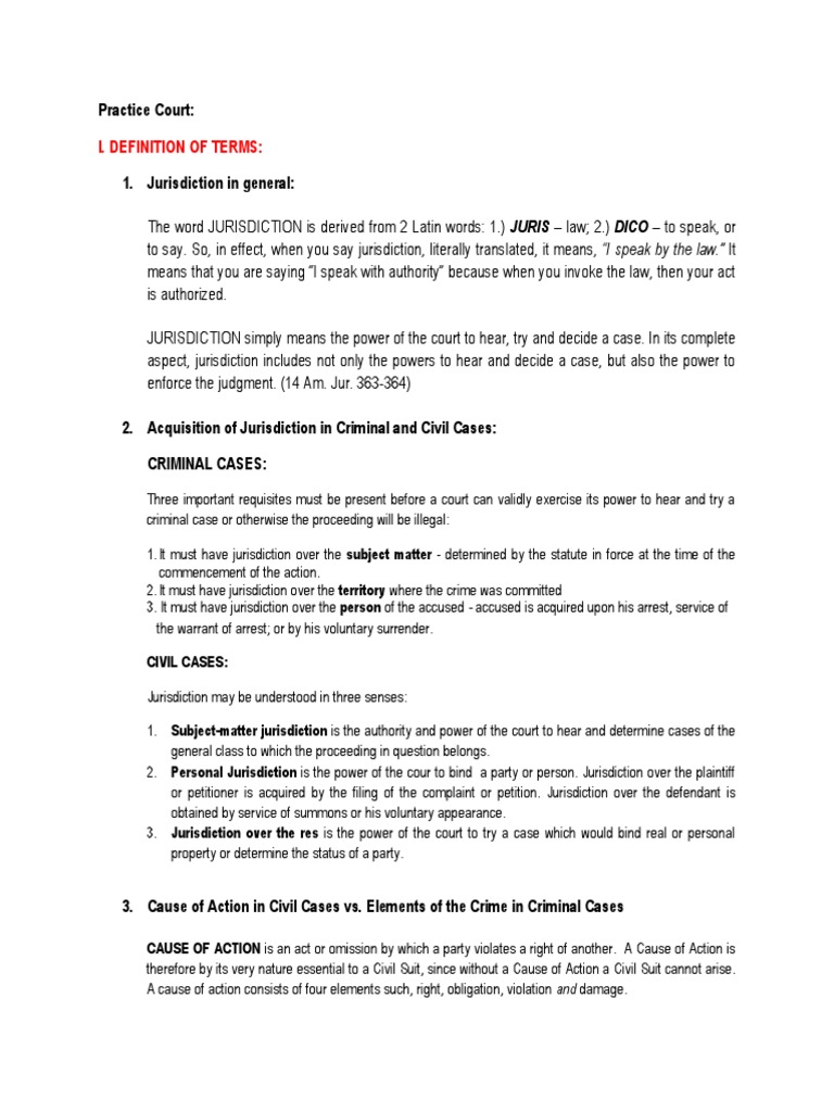 I. Definition of Terms:: Practice Court | Download Free PDF ...