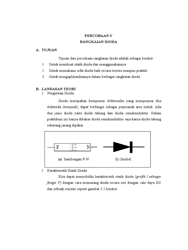 Rangkaian Dioda dan Karakteristiknya | PDF