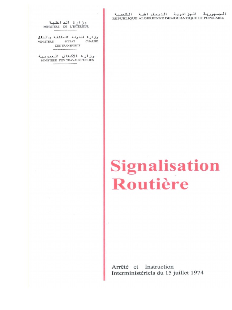 Signalisation Routière en Algerie - N.TOUNSI | PDF | Feu de circulation ...