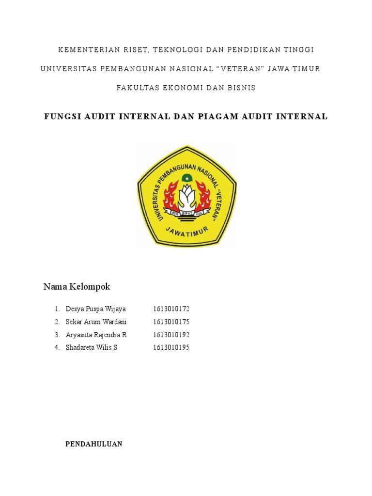BAB 3 Fungsi Audit Internal Dan Piagam Audit Internal | PDF