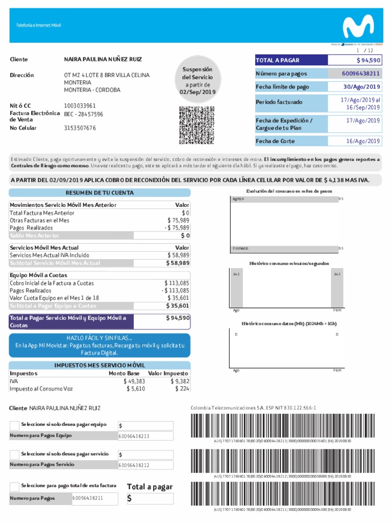 Movistar | Colombia | Factura