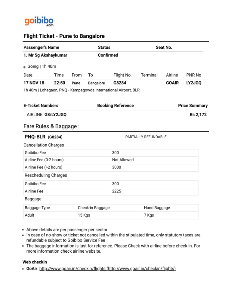 Flight Ticket Pdf Pdf Service Industries Aviation