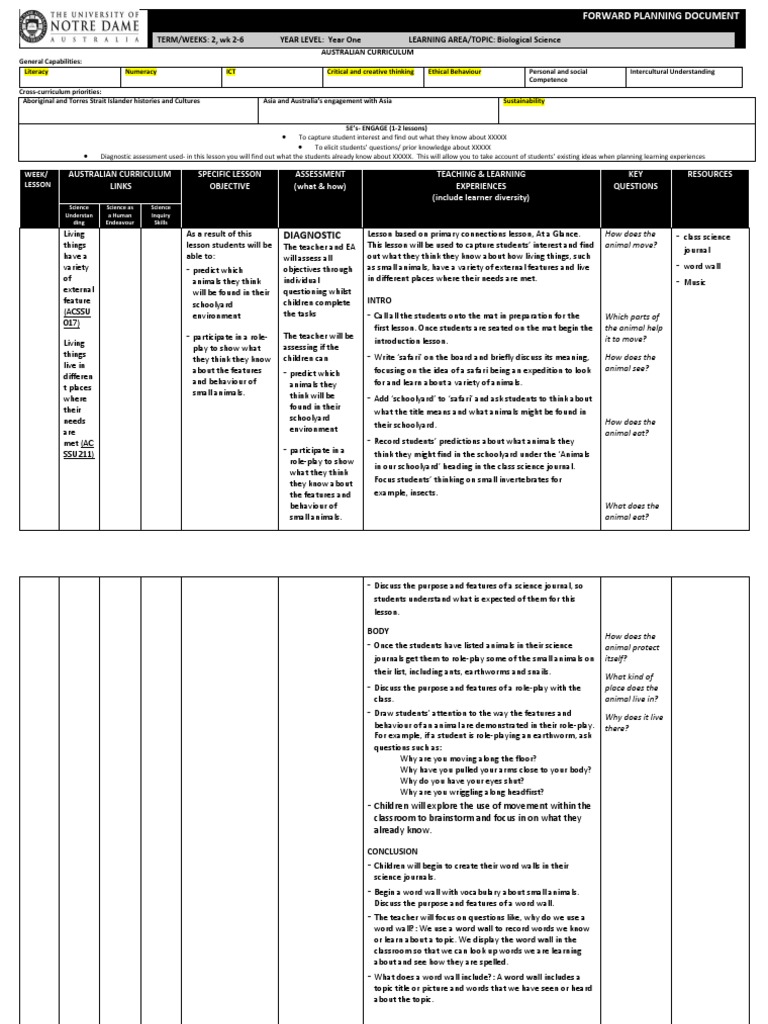 Science Forward Planning Document 2 | PDF | Curriculum | Educational ...