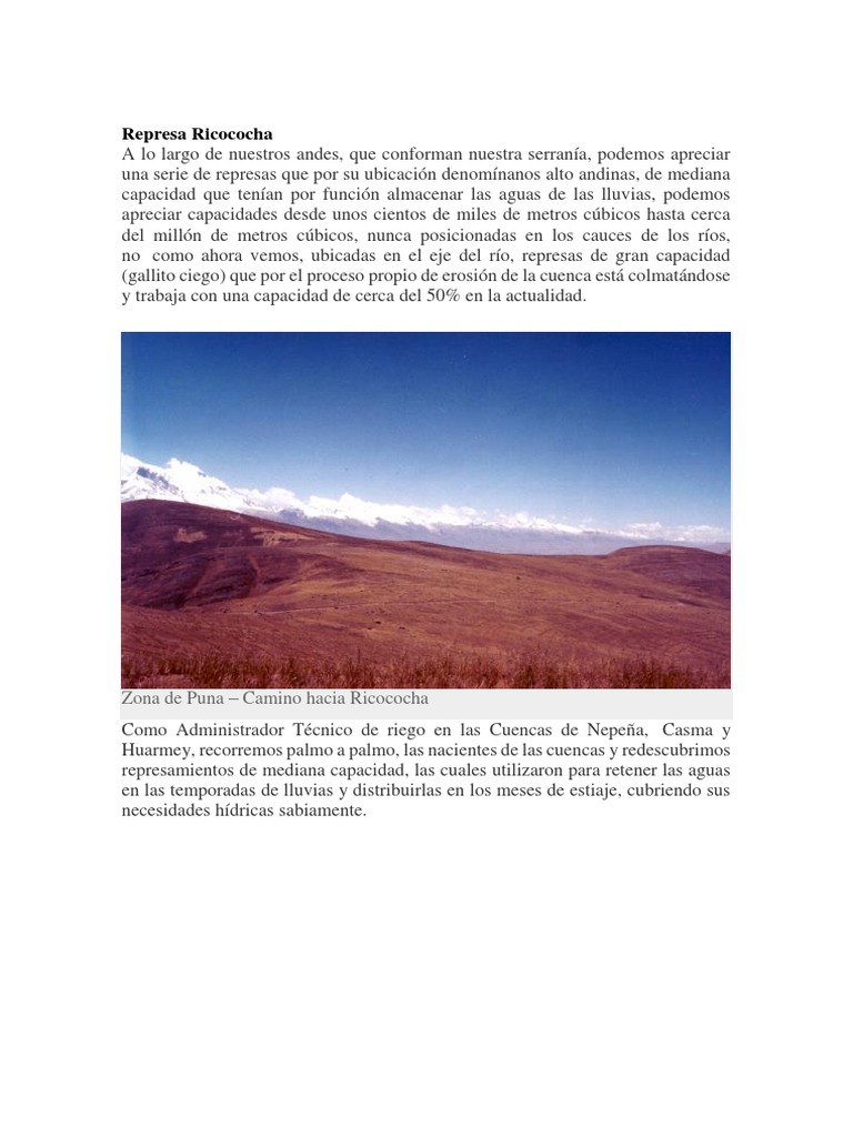 Represas Preincas en Ancash | PDF | Represa | Imperio Inca