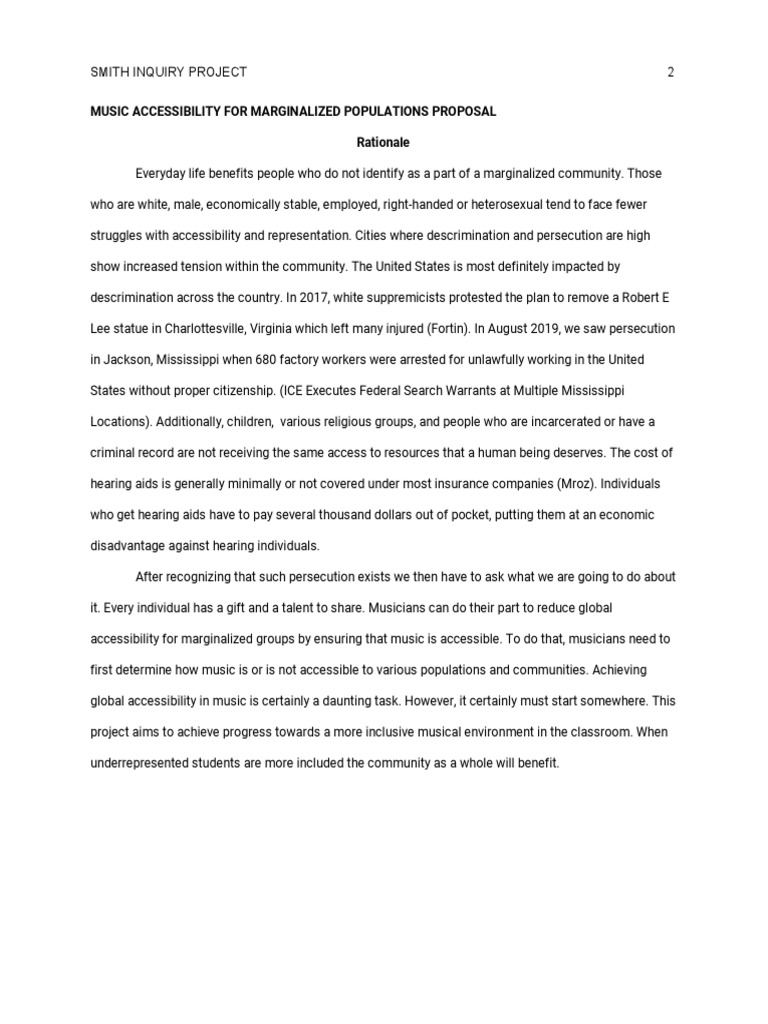 Proposal | PDF | Social Exclusion | Accessibility