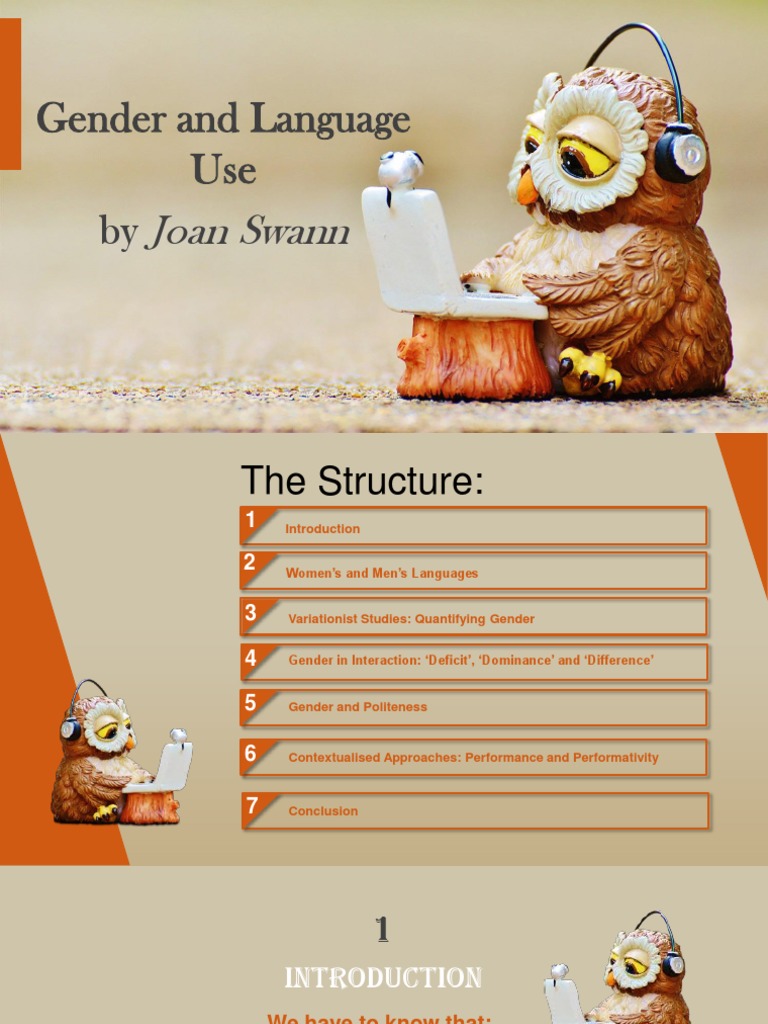 Gender and Language Use by Joan Swann | PDF | Gender | Gender Studies