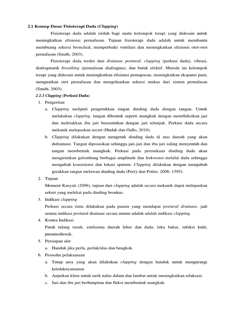 Clapping: Teknik Fisioterapi Dada | PDF | Sains & Matematika