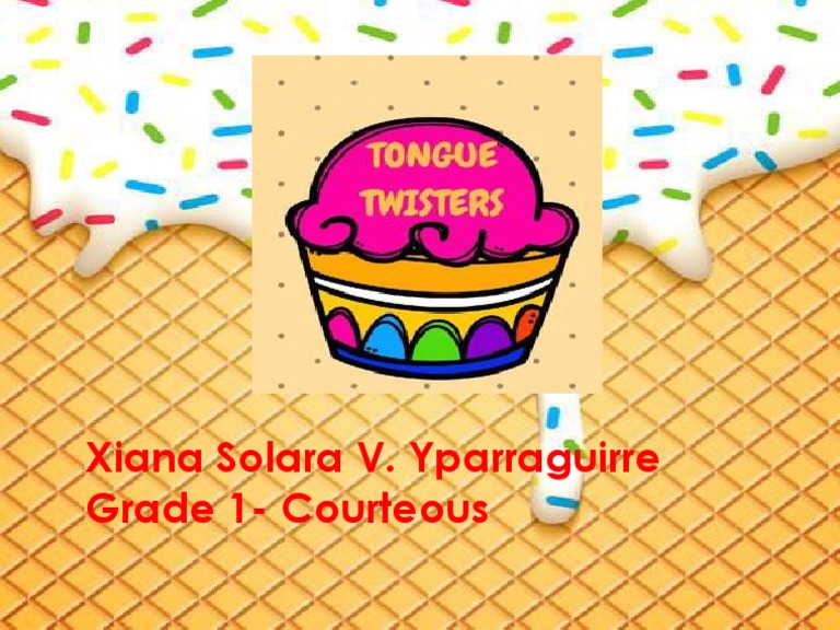 Tongue Twister Ice Cream Powerpoint | PDF