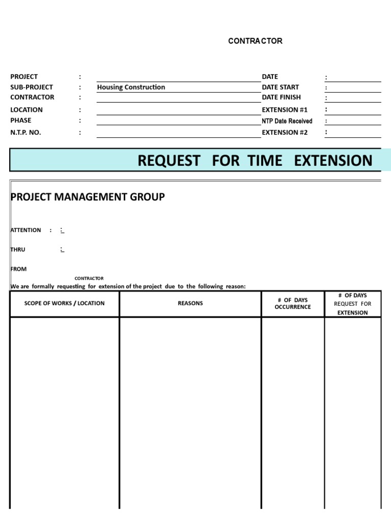 Request For Time Extension | PDF