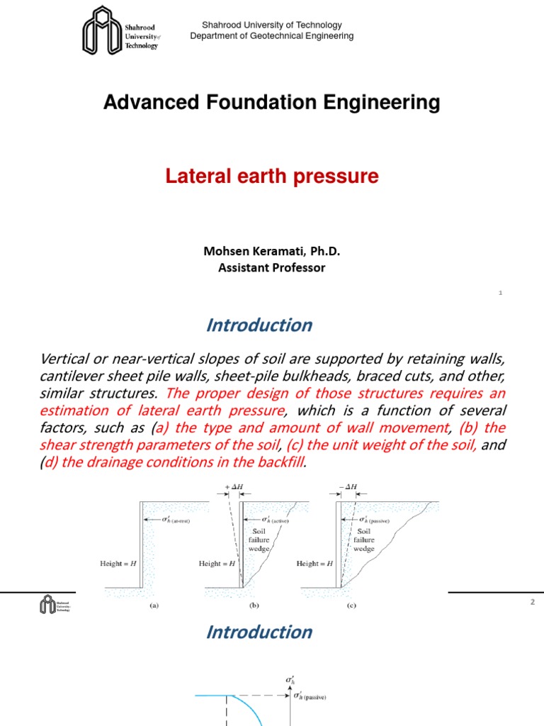 Lateral Presure | PDF | Geotechnical Engineering | Engineering
