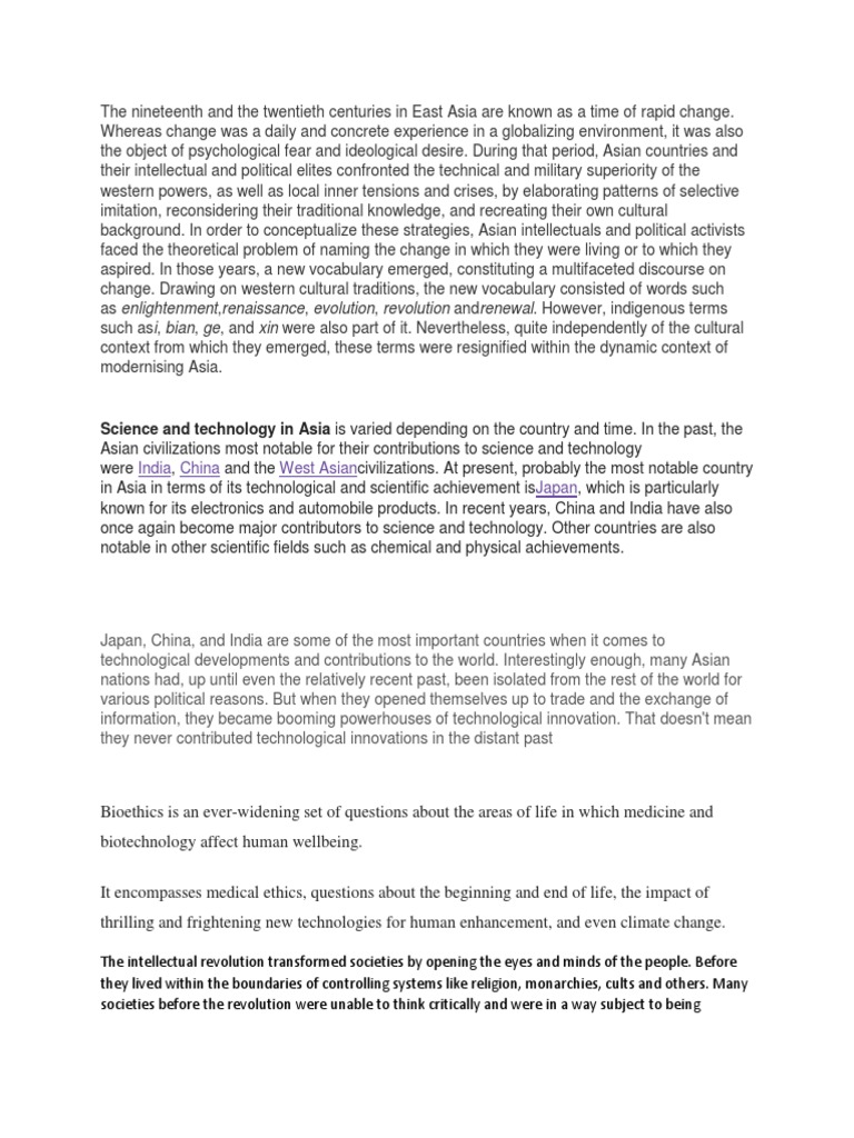 Science and Technology in Asia: India China West Asian Japan | PDF ...