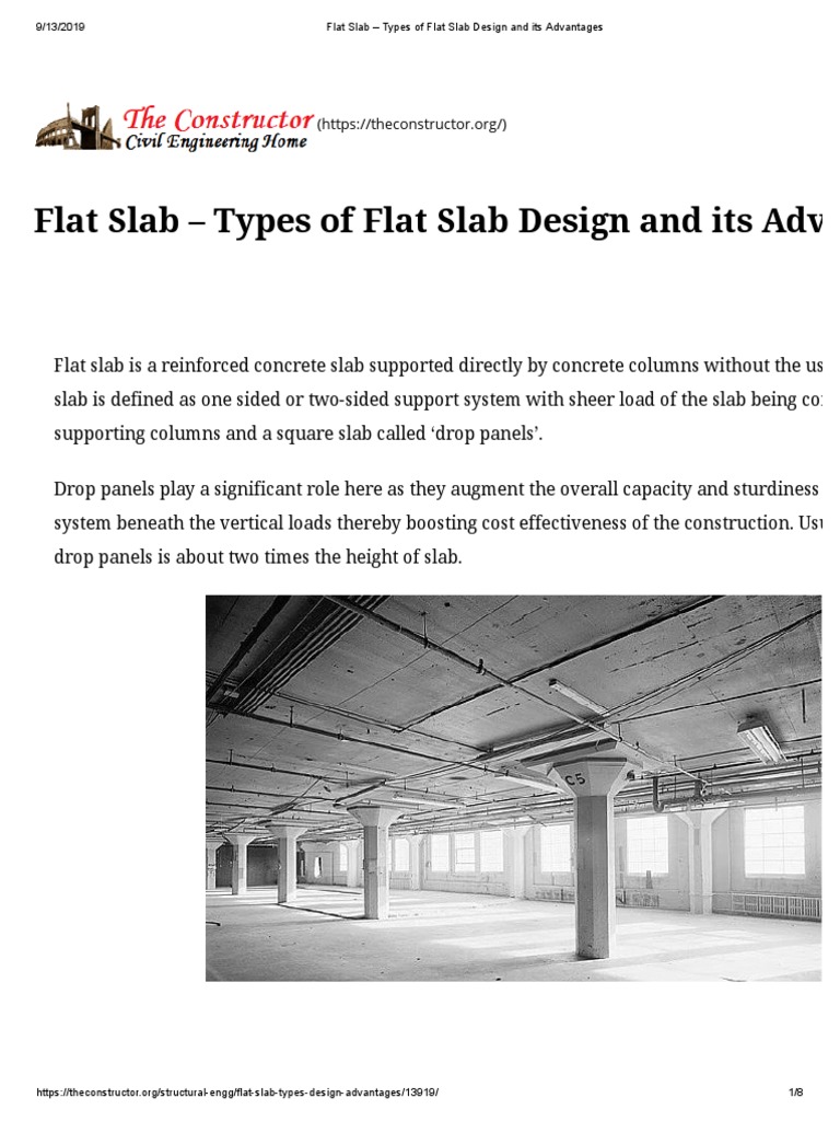Flat Slab - Types of Flat Slab Design and Its Advantages | PDF | Column ...